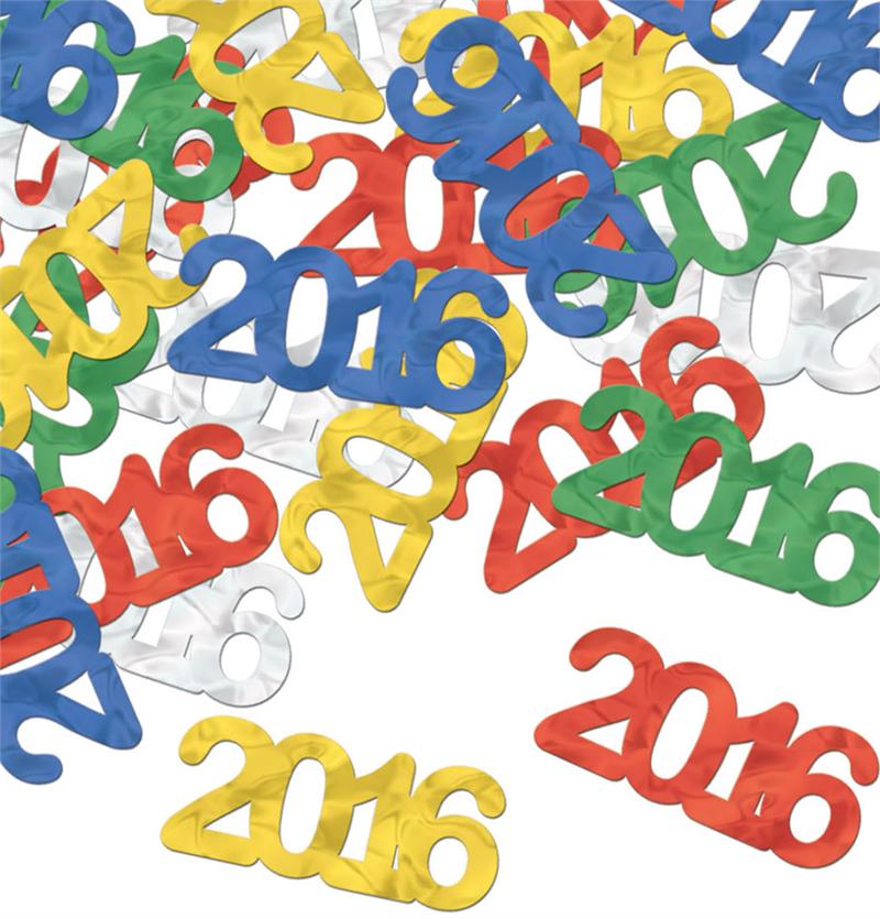 Number 2016 Confetti|Metallic Number Confetti